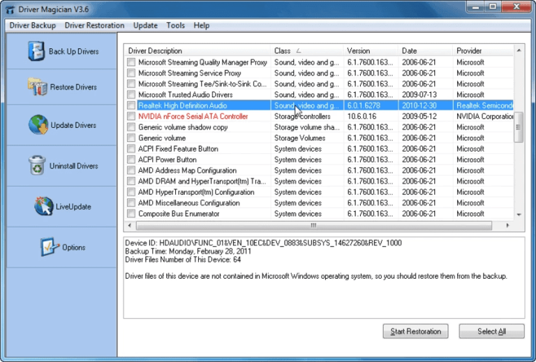 Driver Magician 6.0 - HiSofts